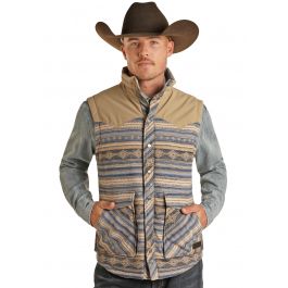 Aztec/Solid Vintage Vest,Vm98c01946