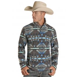 Aztec Printed Fleece Pullover,Dm91c01823